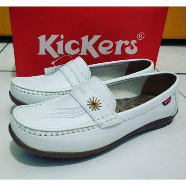 Jual Sepatu Cewek Wanita Kickers Casual Santai Formal Slip On Flat ...
