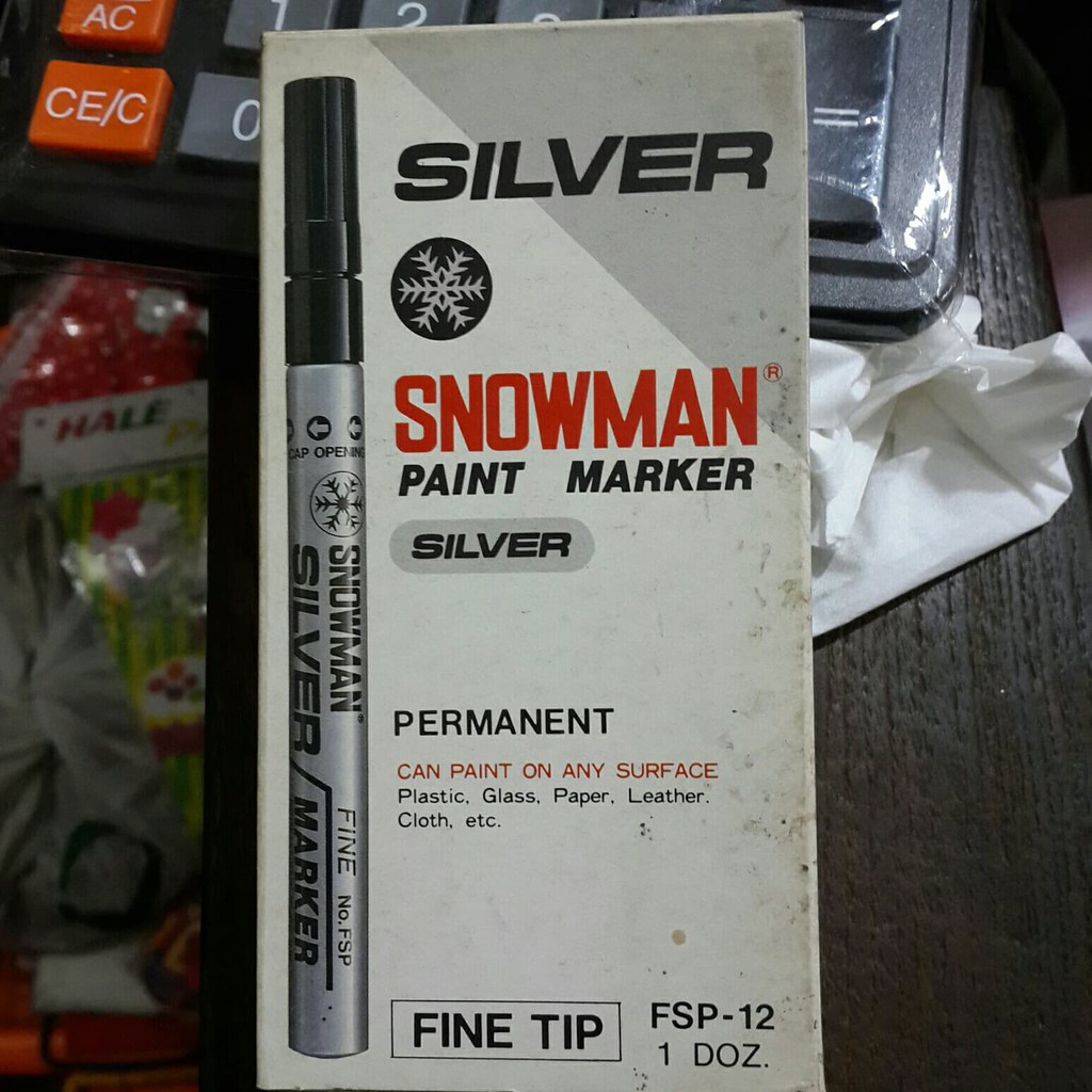 Jual Spidol Snowman paint marker permanent Silver dan gold - Emas ...