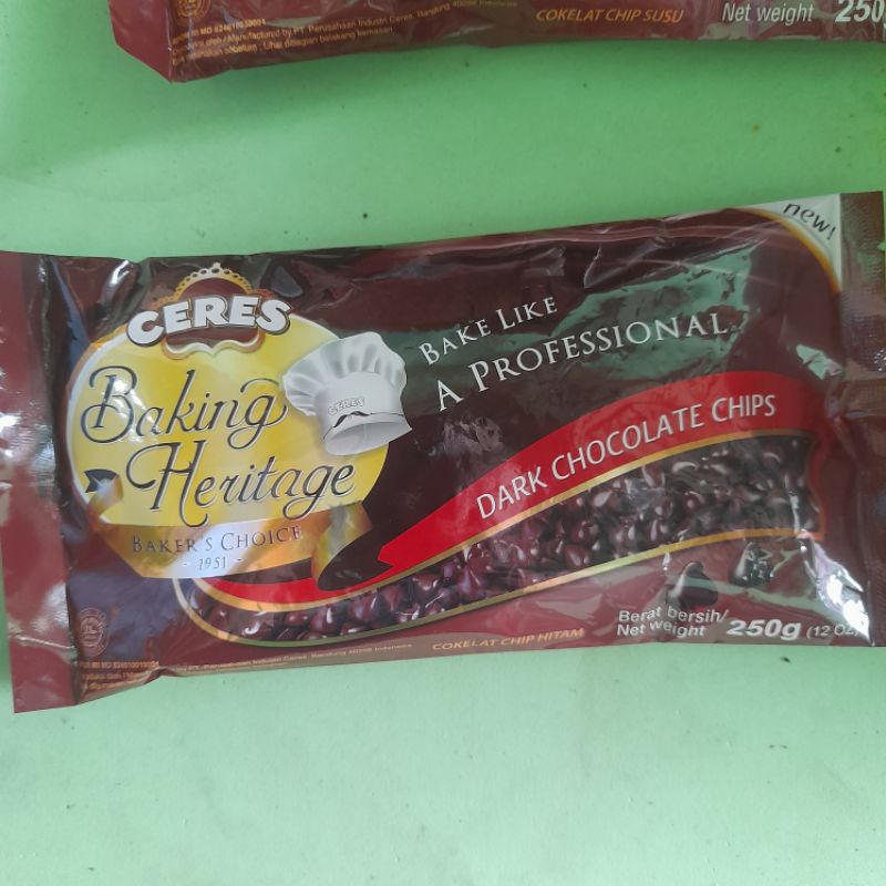 Jual CERES BAKING HERITAGE 250GR MILK DARK CHOCOLATE CHIPS - COKLAT ...
