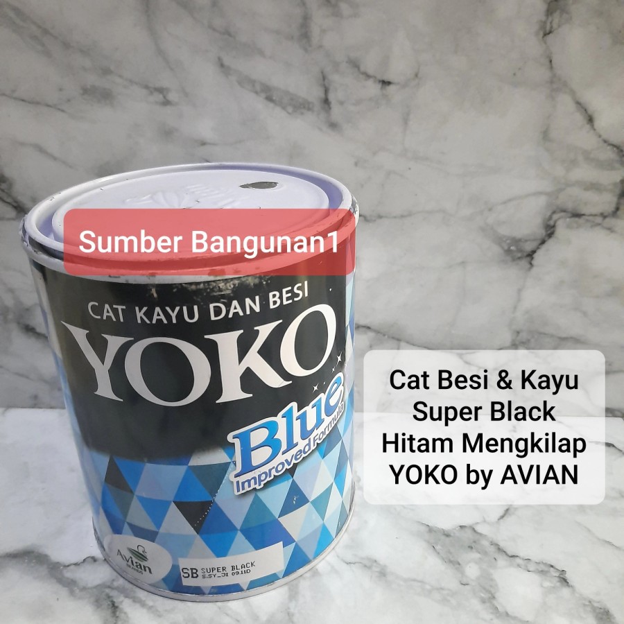 Jual Cat Kayu dan besi pagar super black hitam mengkilap YOKO by AVIAN ...
