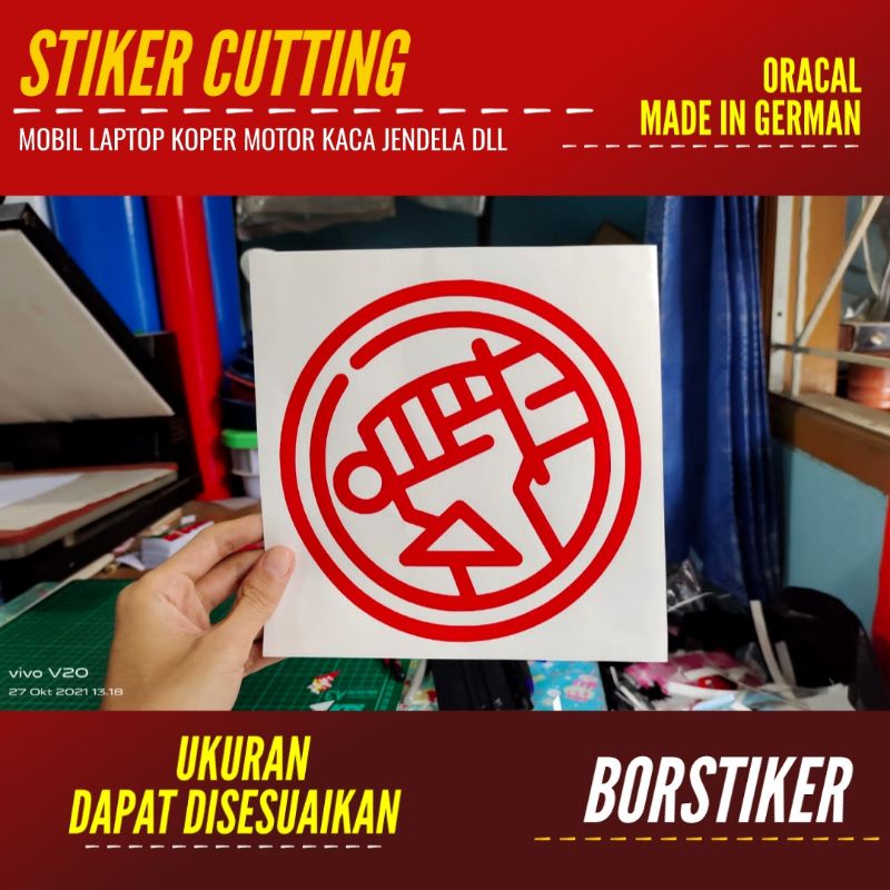 Jual STIKER HELLBOY UKURAN LAPTOP | STICKER CUTTING ANIME BAND LOGO DLL ...