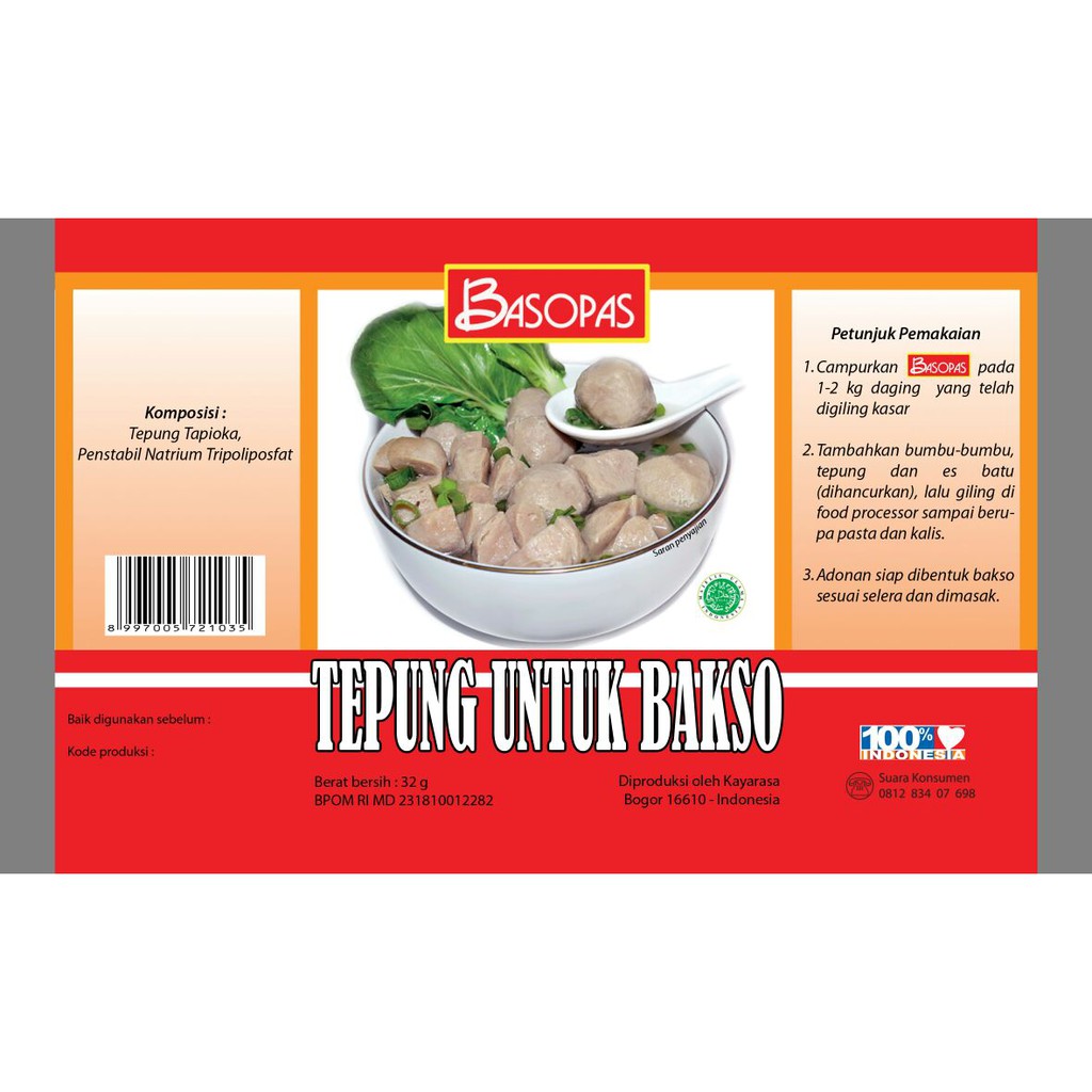 Jual tepung bakso : Tepung pengenyal bakso merk BASOPAS | Shopee Indonesia