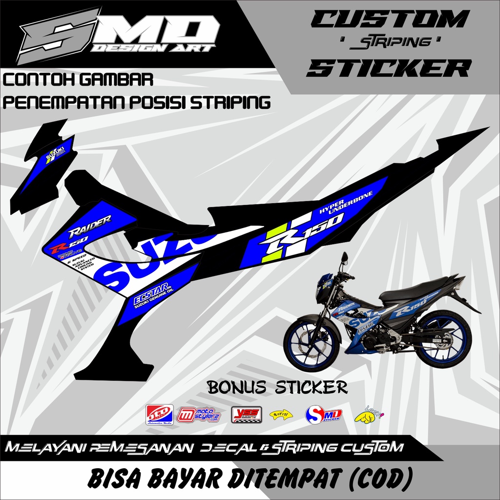 Jual STRIPING STICKER SATRIA FU FACELIFT VARIASI RACING | Shopee Indonesia