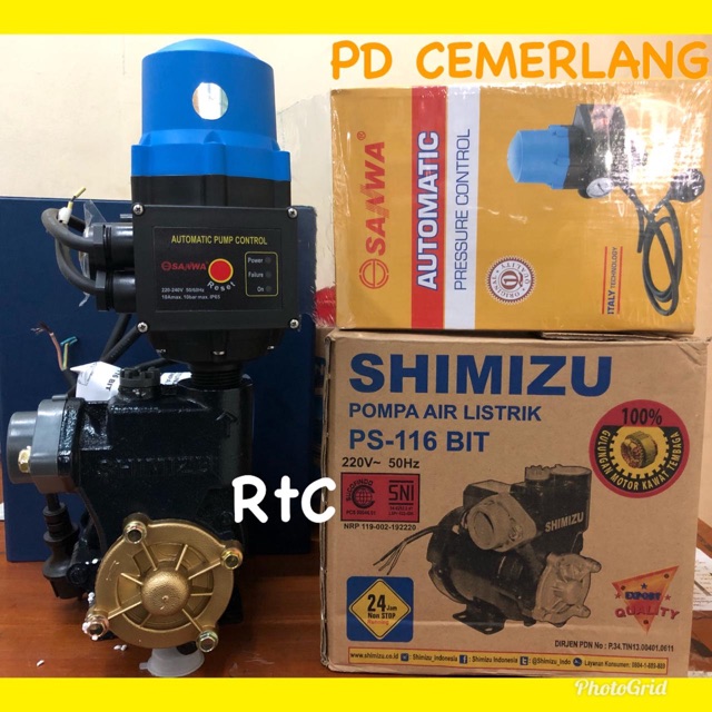 Jual Pompa pendorong air toren otomatis shimizu terbaik booster pump shimizu | Shopee Indonesia