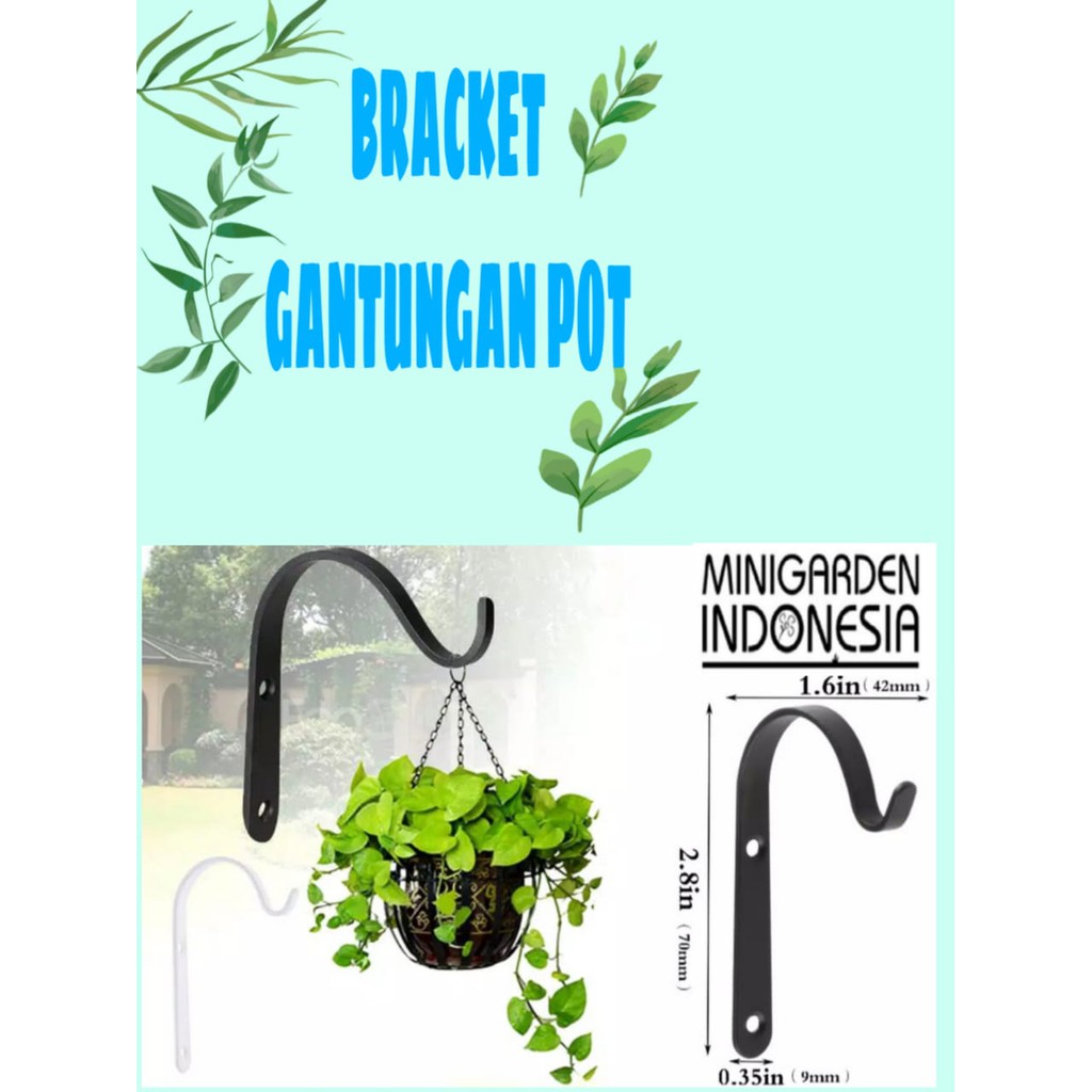 Jual GANTUNGAN POT MINIMALIS bracket tempel pot gantung kait Besi ...