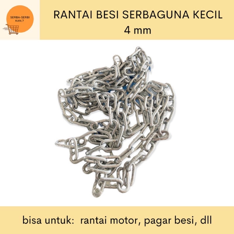 Jual Rantai pagar Besi Kapal Motor Serba Guna 4mm Meteran | Shopee ...