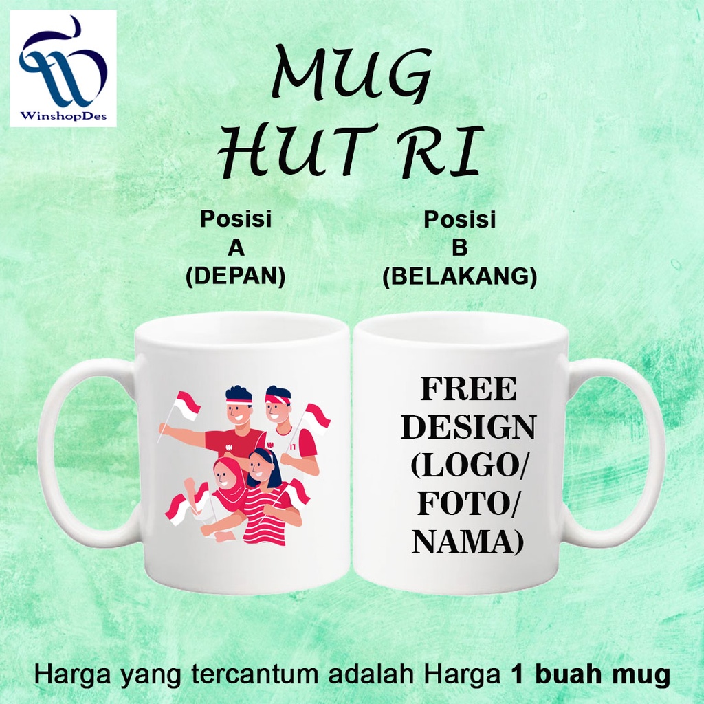 Jual MUG CUSTOM HUT RI / MUG KEMERDEKAAN / MUG 17 AGUSTUS (MUG STANDAR ...