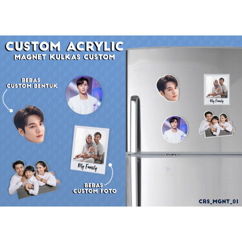 Jual Hiasan Magnet Kulkas AKRILIK Custom Bebas Gambar / Foto | Shopee ...