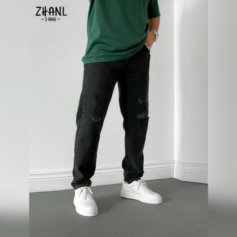Jual CELANA SOBEK PRIA RIPPED JEANS ROBEK STANDAR REGULER BASIC JINS ...
