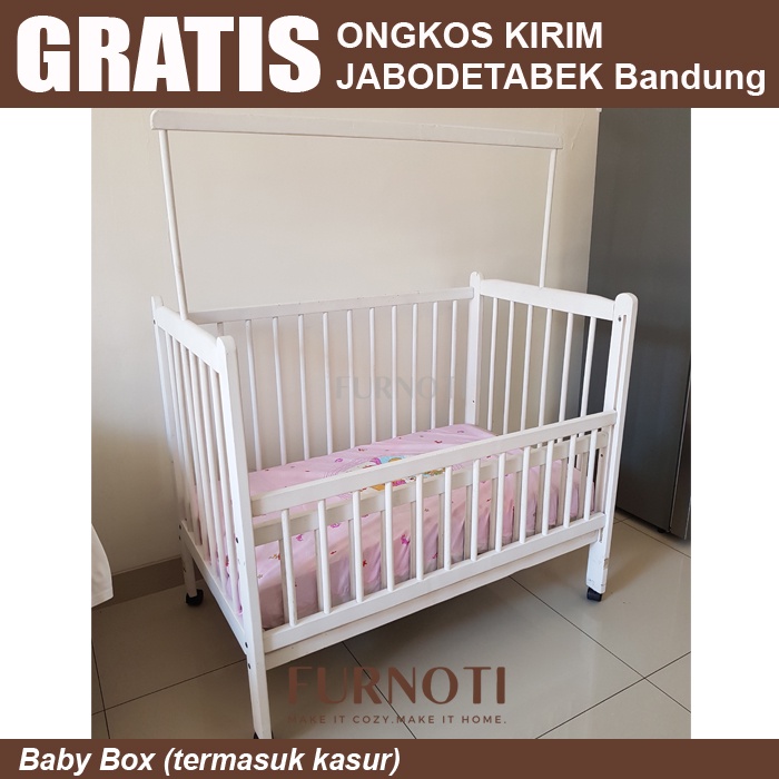 Jual Baby Crib / Baby Box Kayu Solid / Tempat Tidur Bayi / Ranjang Bayi ...