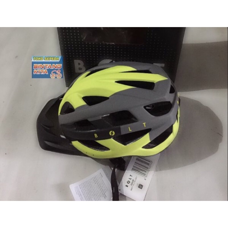 Jual Helm Sepeda Polygon Bolt matt yellow grey | Shopee Indonesia