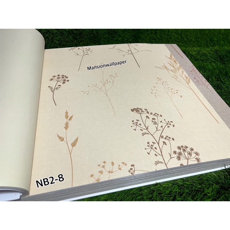 Jual Wallpaper Dinding Bunga Daun Simple Rustik Cream Hijau Nude Beige ...