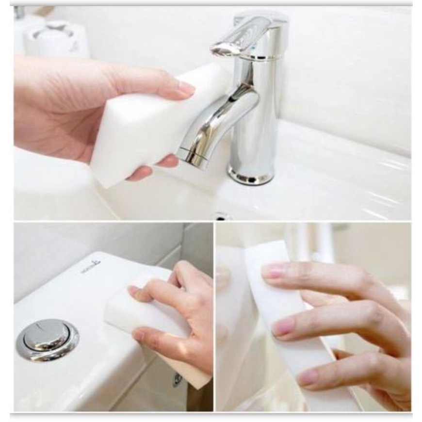 Jual Spons Melamin Ajaib Pembersih Perabotan White | Shopee Indonesia