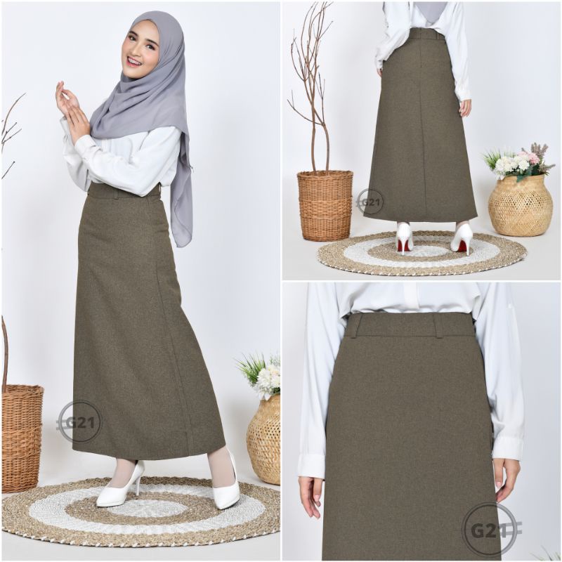 Jual Rok Kerja Panjang Hitam Rok A Line Bahan Formal Kantor | Shopee ...