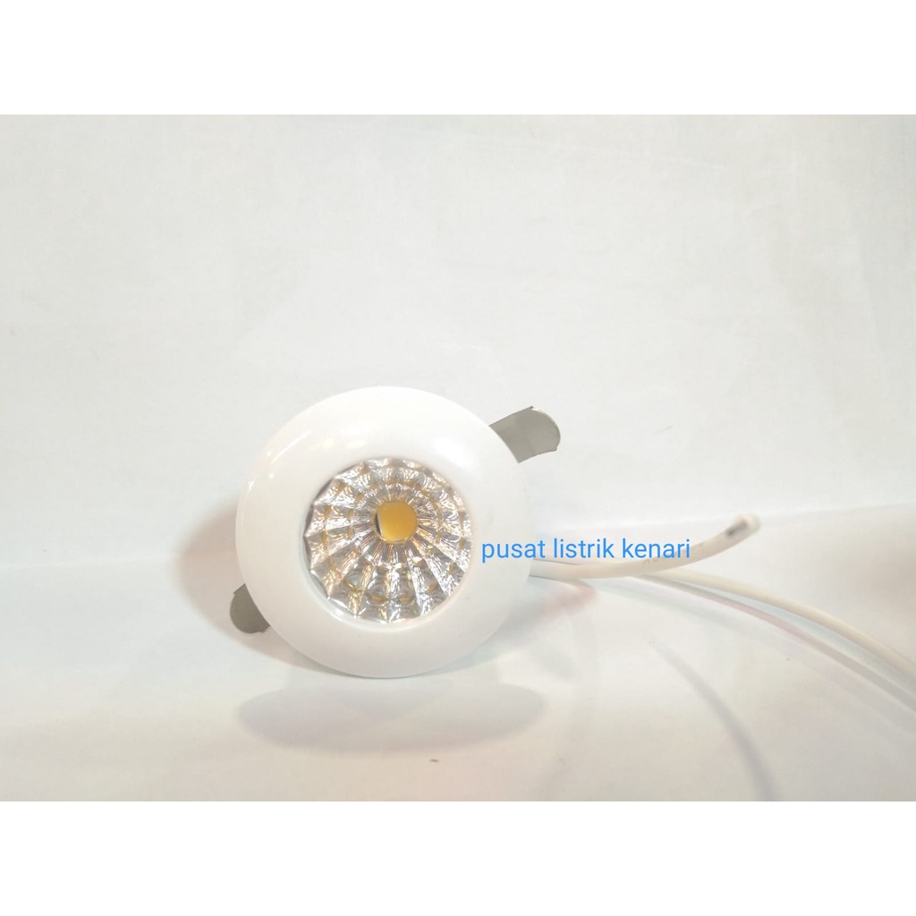Jual Downlight LED 1 watt 1mata COB 1x1watt 5cm bodi putih / Downlight ...