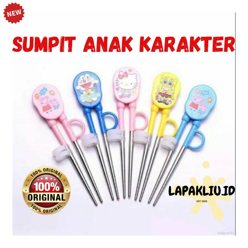 Jual Sumpit Anak Karakter / Sumpit Anak Belajar Makan Model Kartun ...