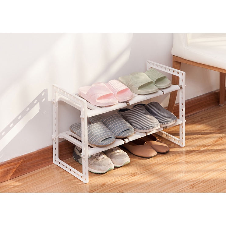 Jual Rak Sepatu Sandal Panci Dapur Buku Organizer Perapih 2 tingkat ...