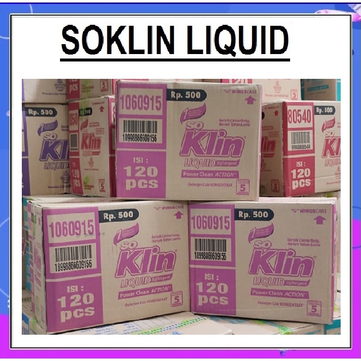 Jual 1 DUS SOKLIN LIQUID PINK BIRU VIOLET MERAH SOFTERGENT DETERGEN ...