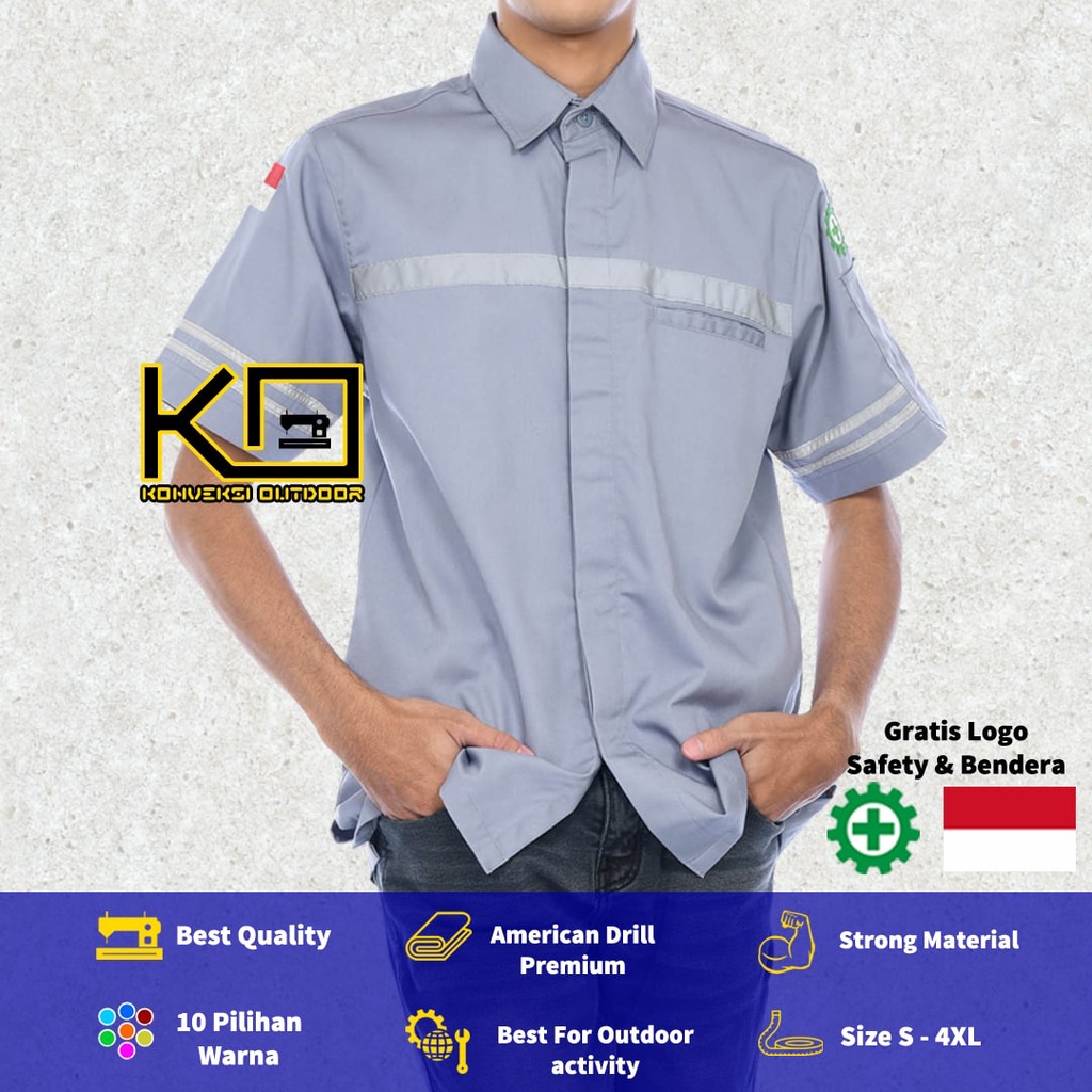 Jual KEMEJA WEARPACK BAJU SAFETY K3 OUTDOOR INDOOR - Seragam Kemeja ...