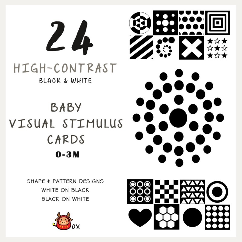 Jual Flash Card Bayi Balita Newborn 0 - 3 months High Contrast Kartu ...