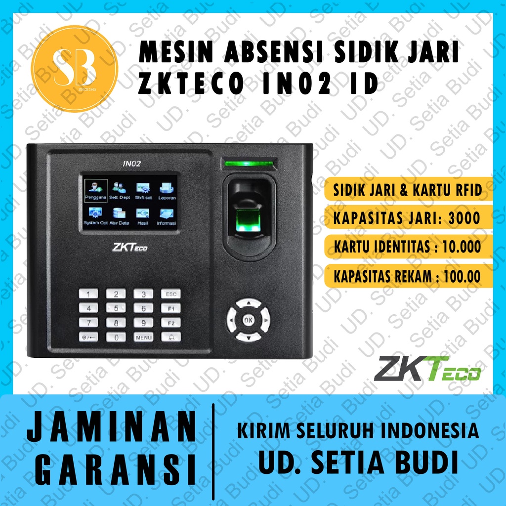 Jual ZKTECO IN02 ID Mesin Absensi Akses Kontrol Sidik Jari dan Kartu ...