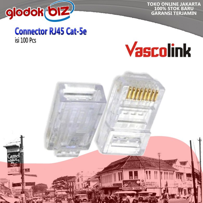 Jual RJ45 Vascolink Connector Cat-5e isi 100Pcs | Shopee Indonesia