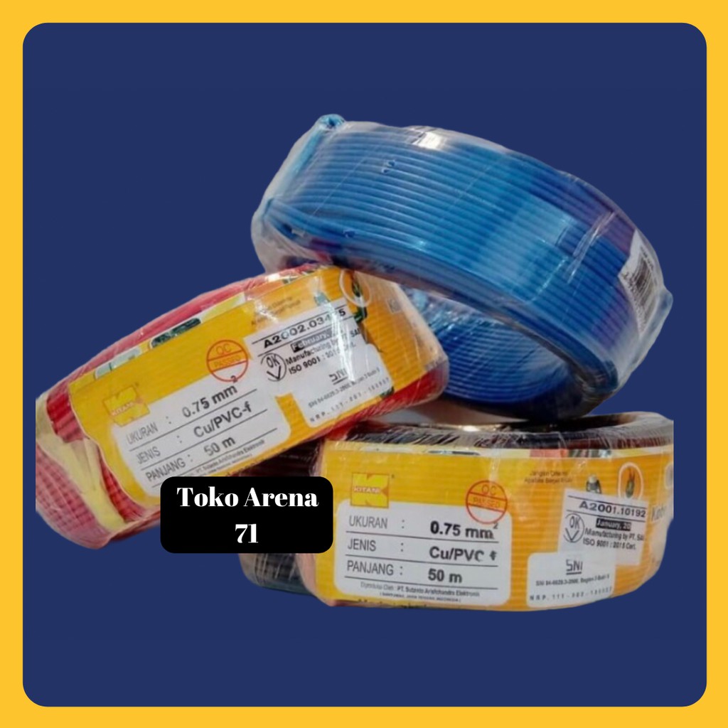 Jual Kabel Serabut Nyaf 1x0,75 mm Kitani 50 Meter Kabel Tunggal Serabut 1x0.75 | Shopee Indonesia