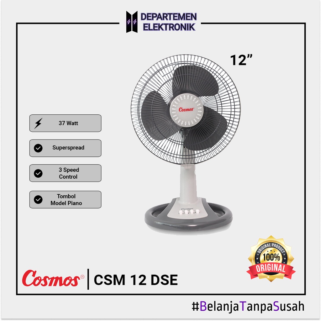 Jual Cosmos 12 DSE – Desk Fan / Kipas Angin Meja12 inch MURAH BANGET / GARANSI RESMI | Shopee ...