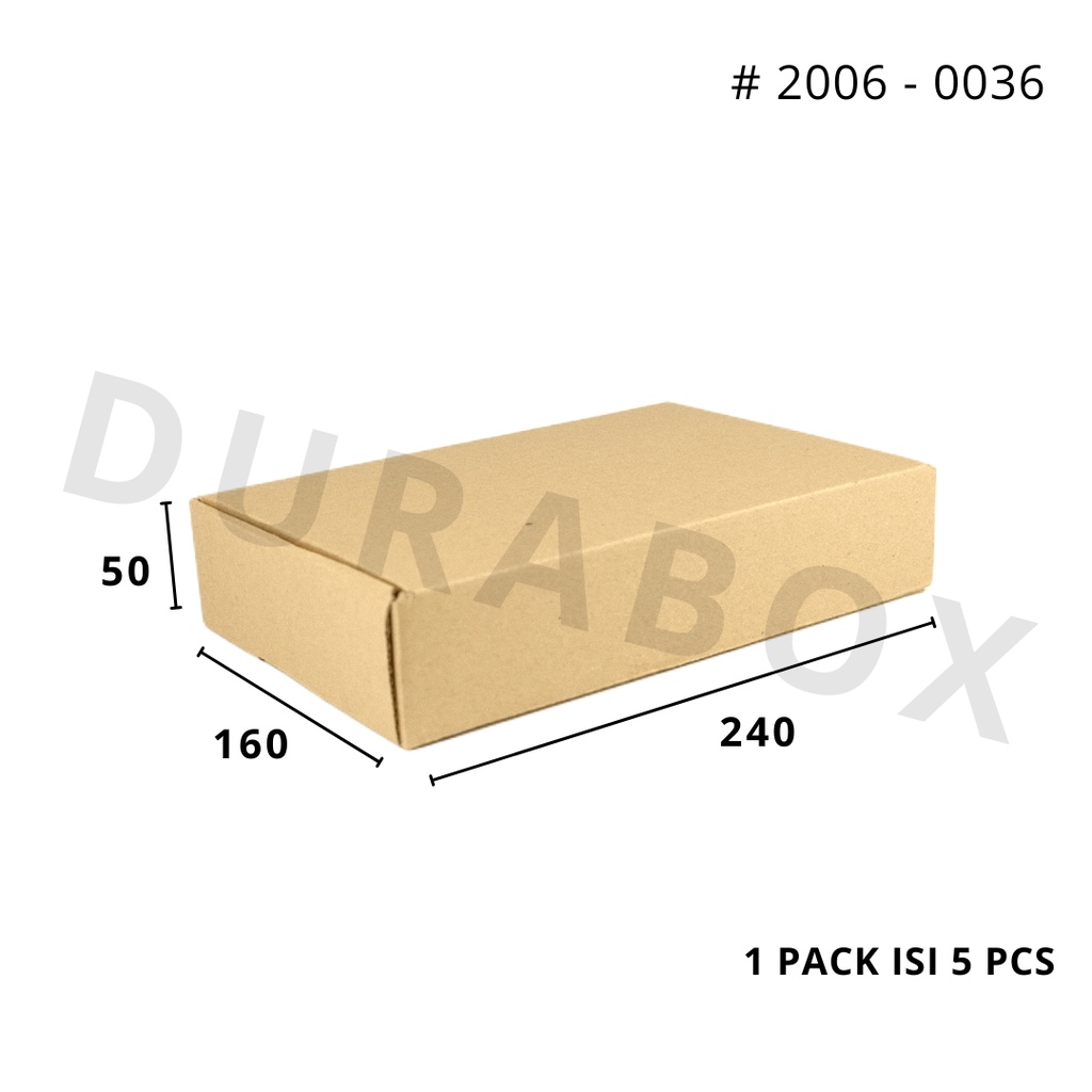 Jual Box Packaging Brownies Mailer Polos Coklat - Ukuran 24x16x5 cm ...