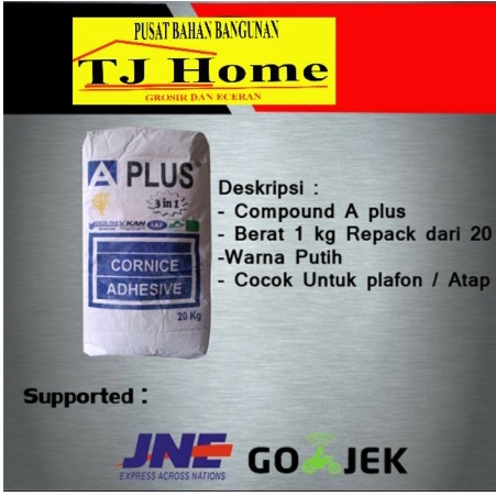 Jual Semen Compound A Plus Repack 1 Kilogram Kompon A+ Cornice Adhesive ...
