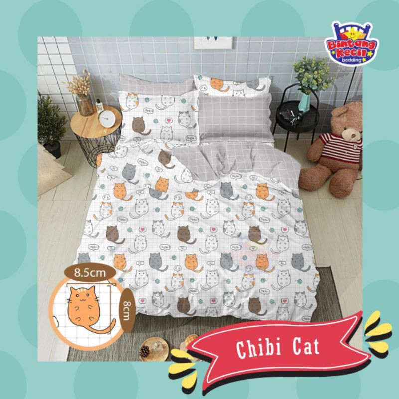 Jual Sprei katun lokal motif kucing/cat | bebek |motif anak perempuan ...