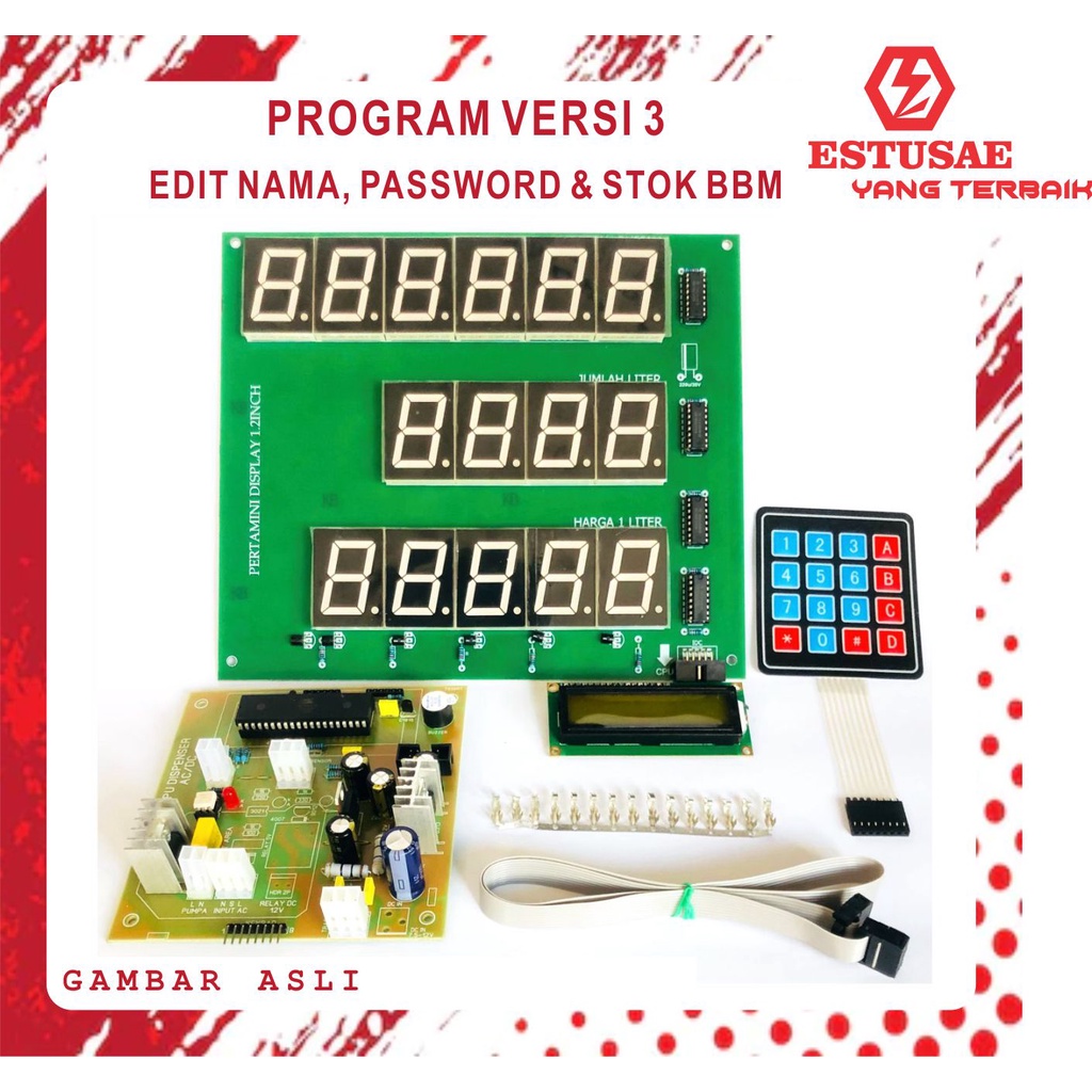 Jual PAKET CPU AC POM MINI PERTAMINI + DISPLAY 7SEGMENT MERAH + KEYPAD ...