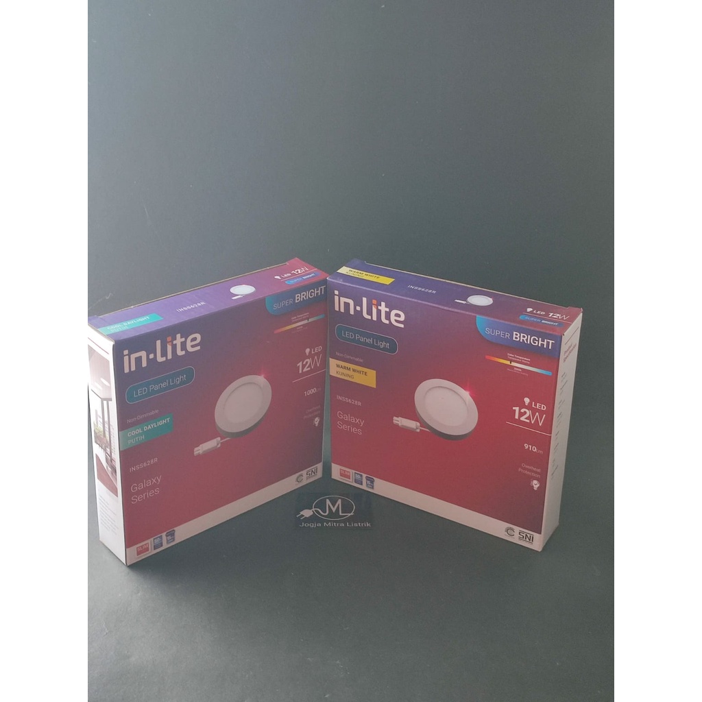 Jual LAMPU PANEL DOWNLIGHT OB LED INLITE INSS628R BULAT 12 WATT ...