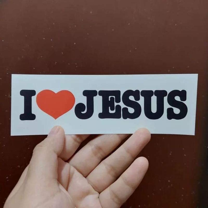 Jual STIKER ROHANI I LOVE JESUS UNTUK SOUVENIR | Shopee Indonesia