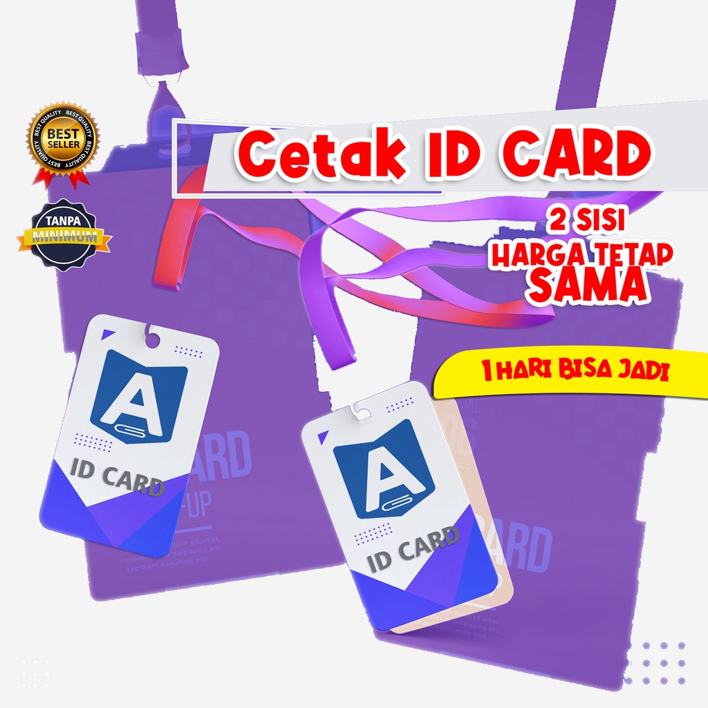 Jual Cetak Kartu Id Card 2 sisi/muka Berkualitas | Shopee Indonesia