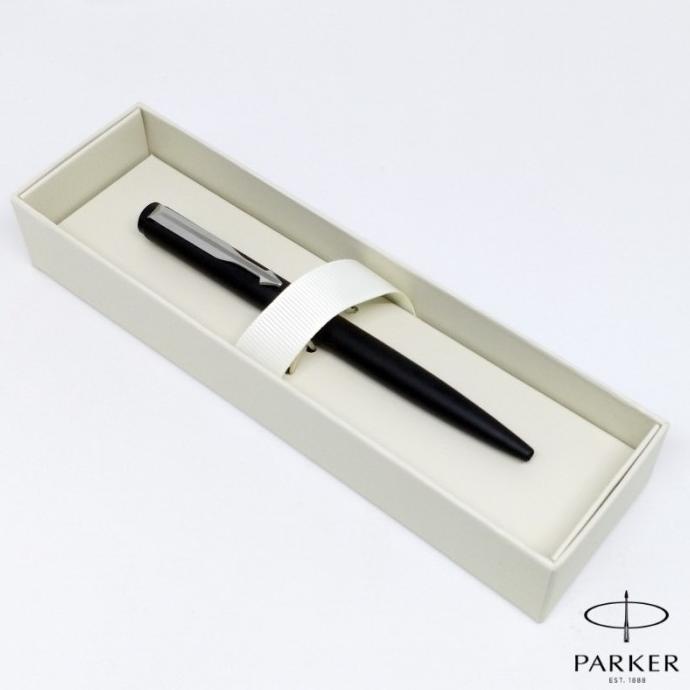 Jual Pulpen Parker Vector Matte Black Chrome Trim (Klip Silver) Ball ...