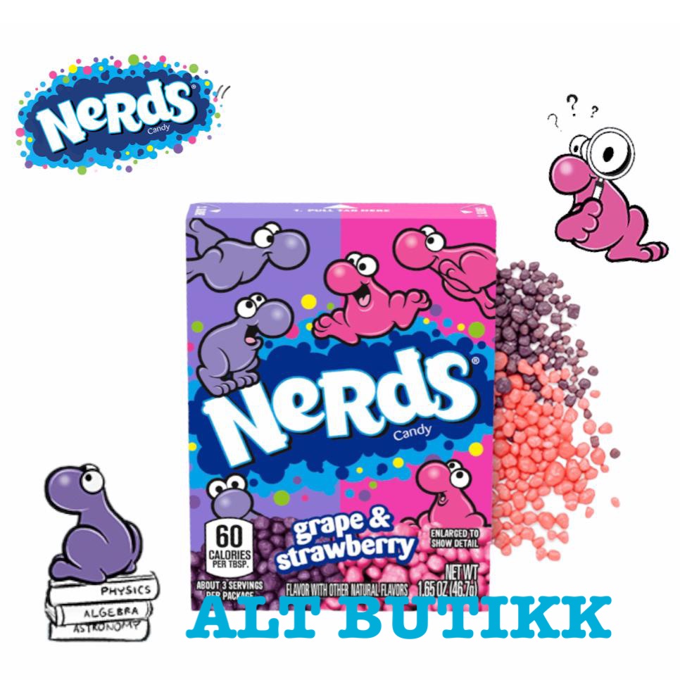 Jual NERDS GRAPE STRAWBERRY CANDY 46.7gr MADE IN USA | Shopee Indonesia