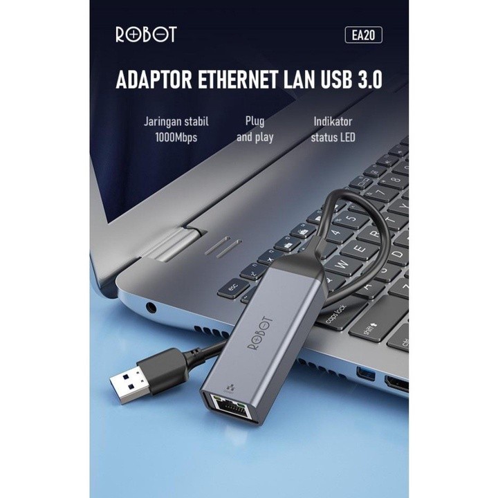 Jual Robot EA20 USB Ethernet/LAN Adapter USB 3.0 1000Mbps | Shopee ...