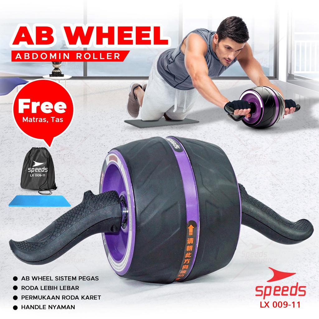 Jual SPEEDS Ab Wheel Abs Roller Roda Stabil Alat Olahraga Fitness ...