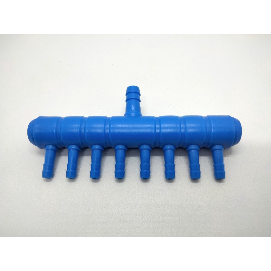 Jual KRAN CABANG BLOWER AERATOR 8 LUBANG WARNA BIRU-DIVIDER 8 WAY ...