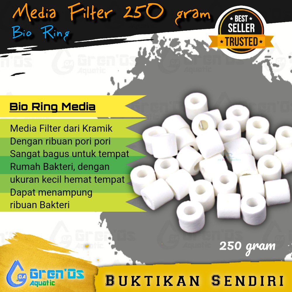 Jual Bio Ring Bioring Cramic Kramik 250 Gram Media Filter dan Rumah ...