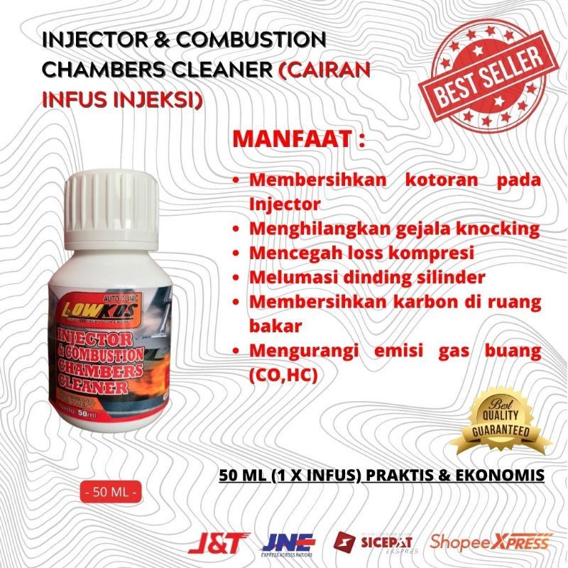 Jual cairan infus injeksi motor injector cleaner lowkos 50ml asli ...