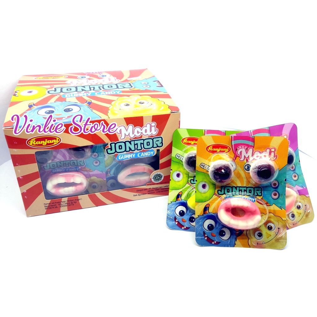 Jual PERMEN ENAK PERMEN Modi Jontor Gummy Candy 1 PAK ISI 24 PC permen ...