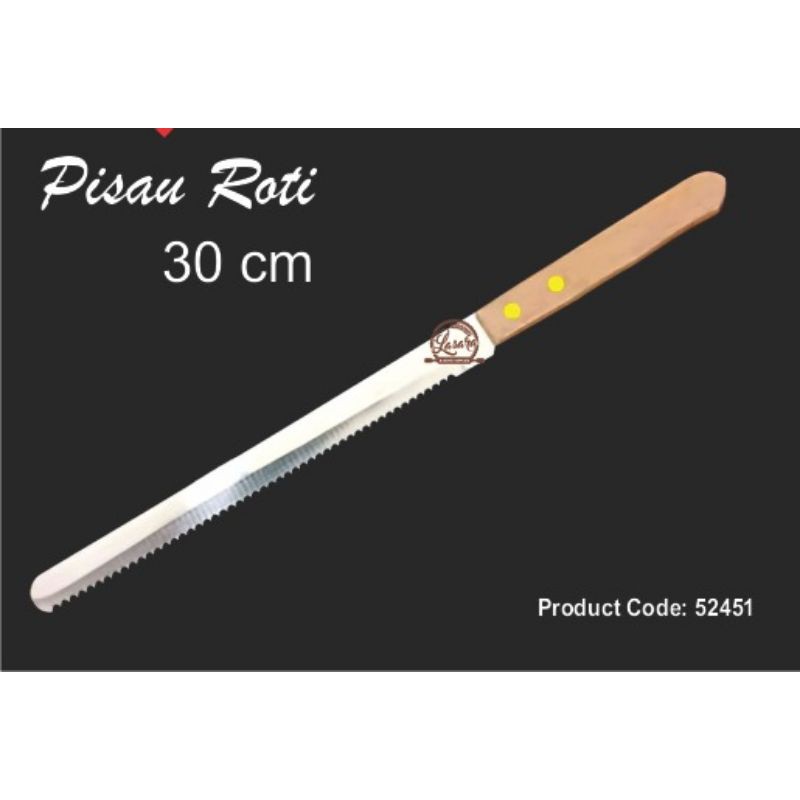 Jual Pisau Roti Classic Gagang Kayu Merk SATO 30cm | Shopee Indonesia