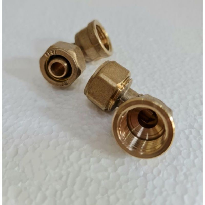 Jual Elbow kuningan sambungan pipa air panas drat dalam 1/2 inch / keni L pipa air panas ...
