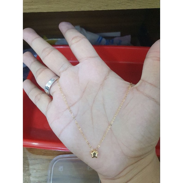 Jual kalung korea koye nori halus berliontin bintang polos emas ...