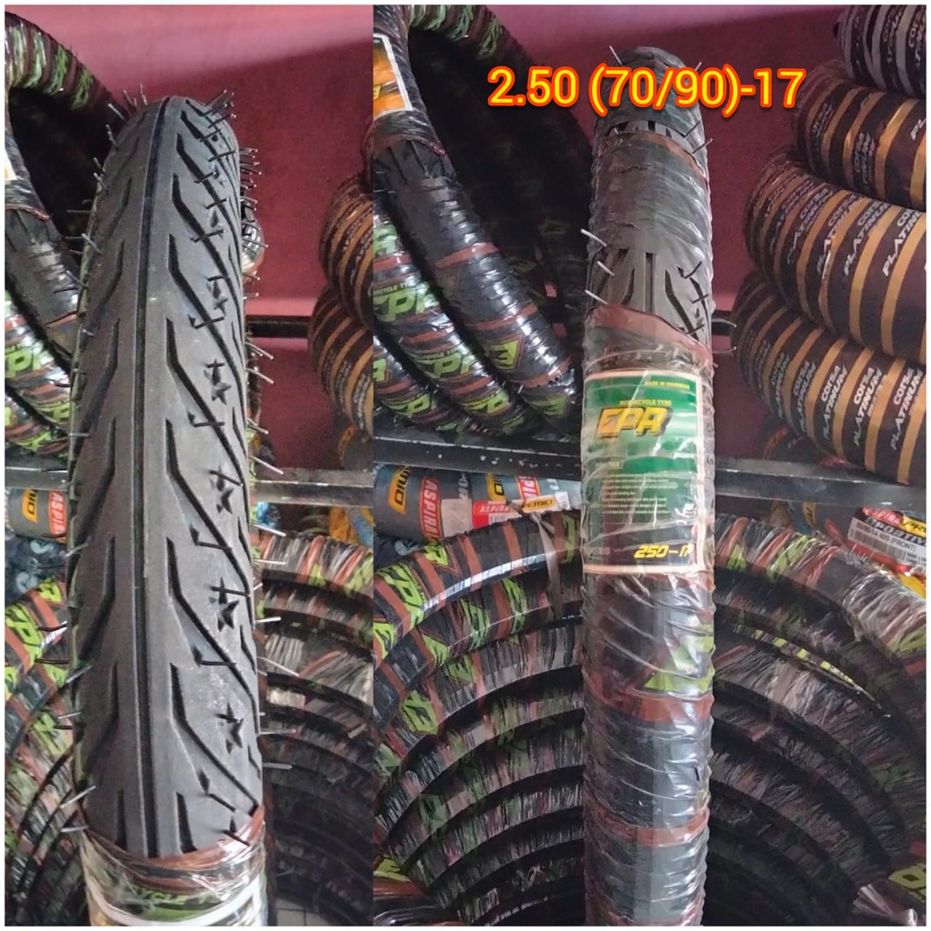 Jual Ban luar tubetype 2.50-17 atau 70/90 untuk motor bebek | Shopee ...