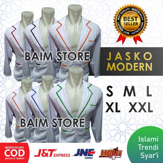 Jual Jas Almet Almamater Putih Lis Hitam Marun Biru Hijau Keren Sekolah ...