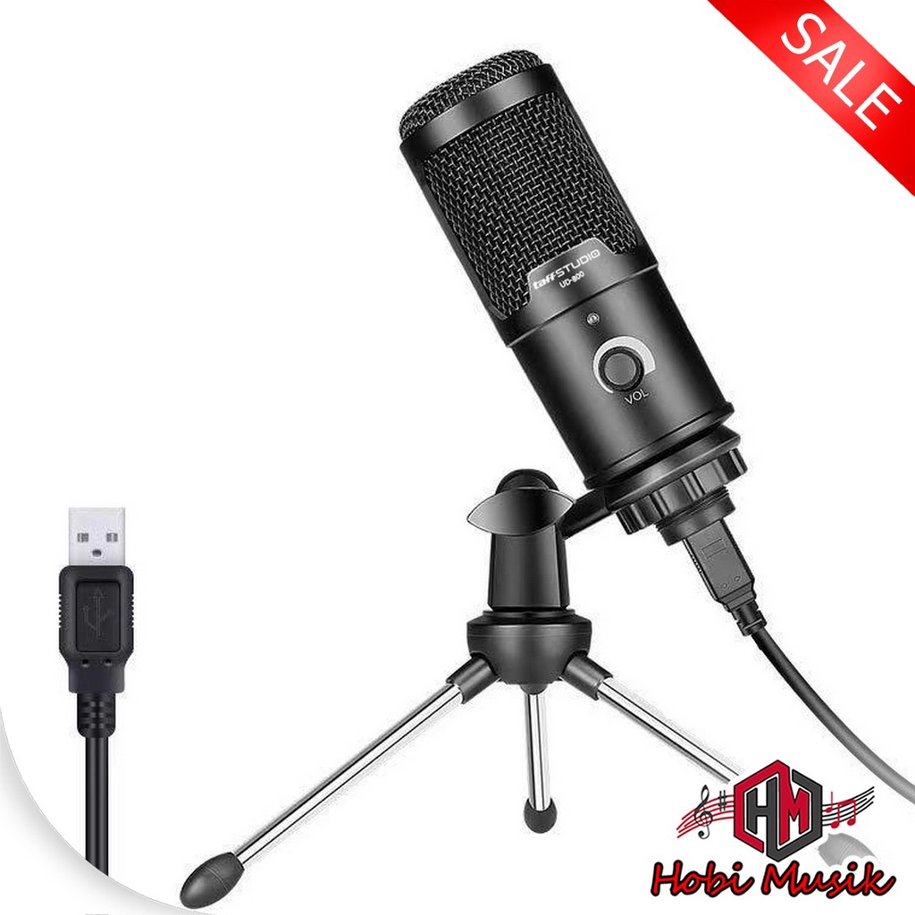 Jual Microphone Condenser USB Mikrofon Studio with Stand | Shopee Indonesia