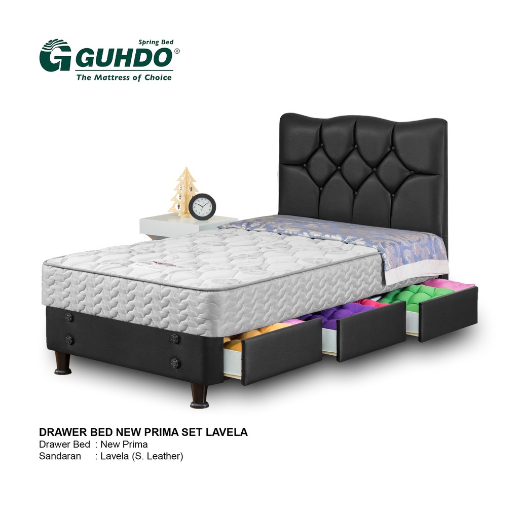 Jual Bed Set Spring Bed Guhdo - Lavela Drawer Bed New Prima / 3 Laci | Shopee Indonesia